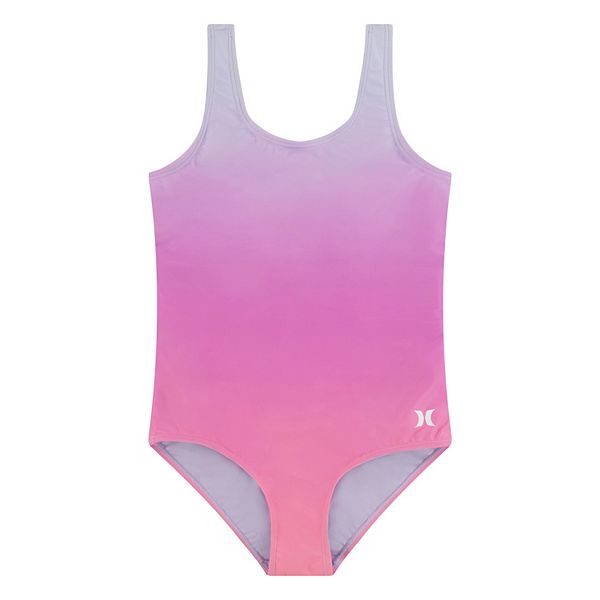 Girls 7-16 Hurley Twist Back One-Piece Ombre UPF 50+ Swimsuit