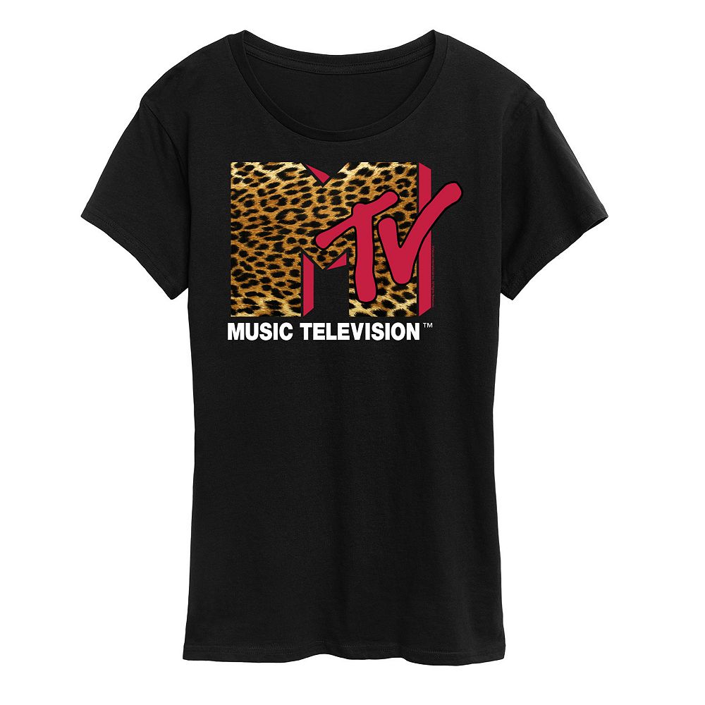 Women's MTV Leopard Logo Graphic Tee