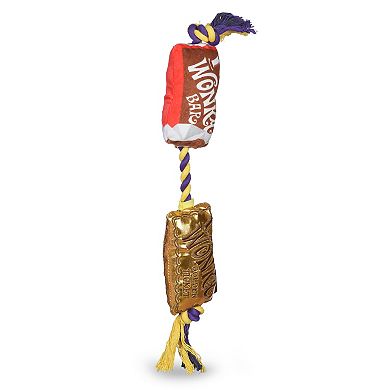 Willy Wonka Wonka Bar & Golden Ticket Plush Rope Toy