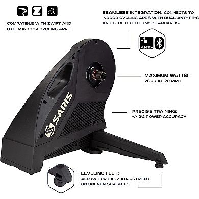 Saris H3 Bike Trainer, Direct Drive Smart Trainer Connected Bundle Bike ...