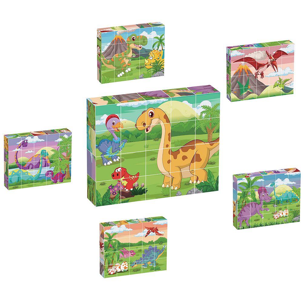 PicassoTiles 20 PC Magnetic Blocks Dinosaur Theme, Magnetic Building ...