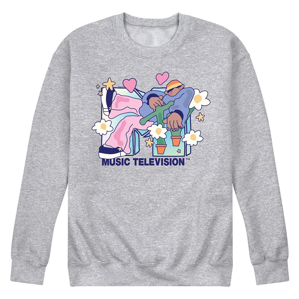 Men's MTV Funky Flower Dude Fleece Sweatshirt
