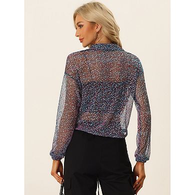 Zipper Crop Jacket for Women Bright See Through Drawstring