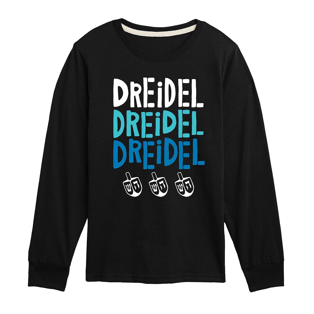 Boys 8-20 Dreidel Dreidel Dreidel Long Sleeve Graphic Tee