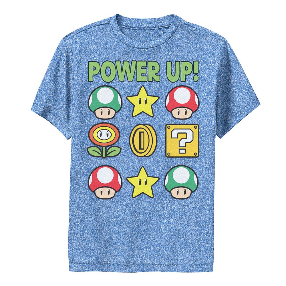 Boys 8-20 Super Mario Bros Power Up Items Graphic Tee