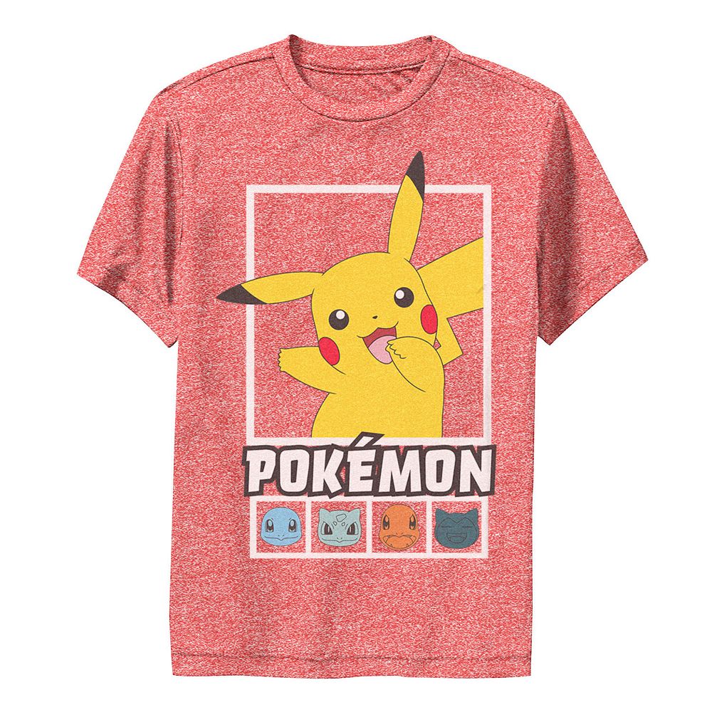 Boys 6-20 Pokemon Squares Pikachu Team Tee
