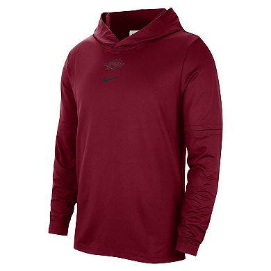 Men's Nike Cardinal Arkansas Razorbacks Player Hoodie Long Sleeve ...