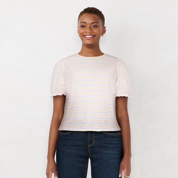 Women's LC Lauren Conrad Crewneck Puff Sleeve Tee