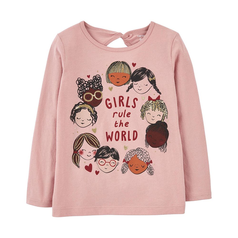 Baby & Toddler Girls Carter's Keyhole Back Graphic Tee