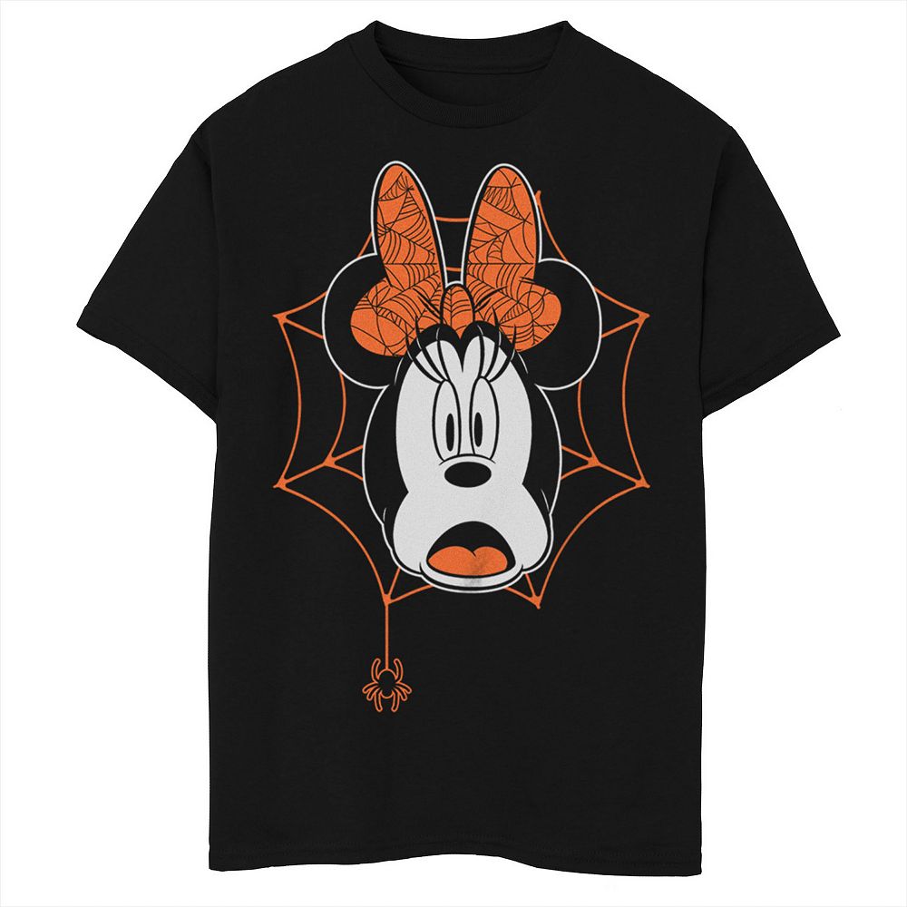 Disney's Minnie Mouse Boys 8-20 Halloween Spider Scared Husky Tee