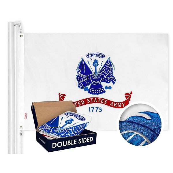 G128 US Army 2x3 Ft Embroidered Double Sided Flag