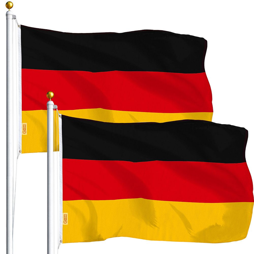 G128 2 Pack Germany 100D 3x5 Ft Printed Polyester Flags