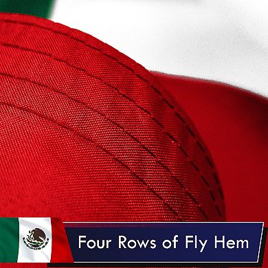 G128 2 Pack Mexico 100D 3x5 Ft Printed Polyester Flags