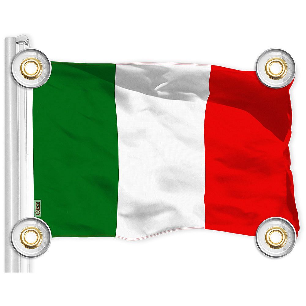 G128 Italy 150D 3x5 Ft Printed Polyester Flag - 4 Corner Brass Grommets