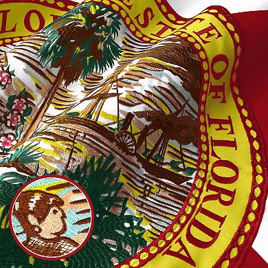 G128 2 Pack: Florida Emb 220G Embroidered Spun Polyester Flag