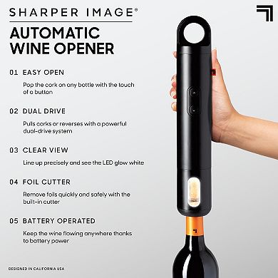 Sharper Image Automatic Wine Bottle Opener & Foil Cutter