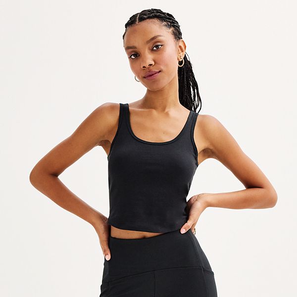 Juniors' SO® Cropped Double Scoop Tank Top