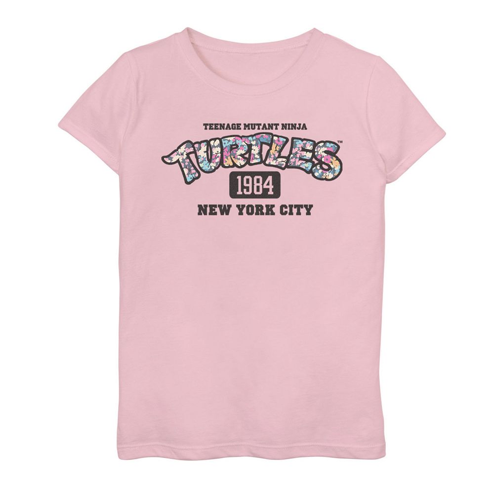 Girls Teenage Mutant Ninja Turtles Flower Turtles Logo Graphic Tee