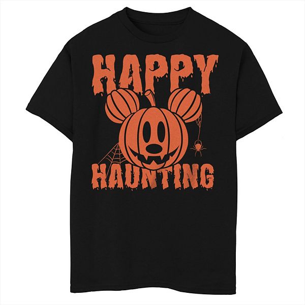 Disney's Mickey Mouse Boys Pumpkin Head Happy Haunting Tee