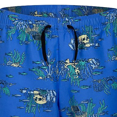 Boys 4-16 Hurley Treasure Hunt Swim UPF 50+ Rash Guard and Trunks Set