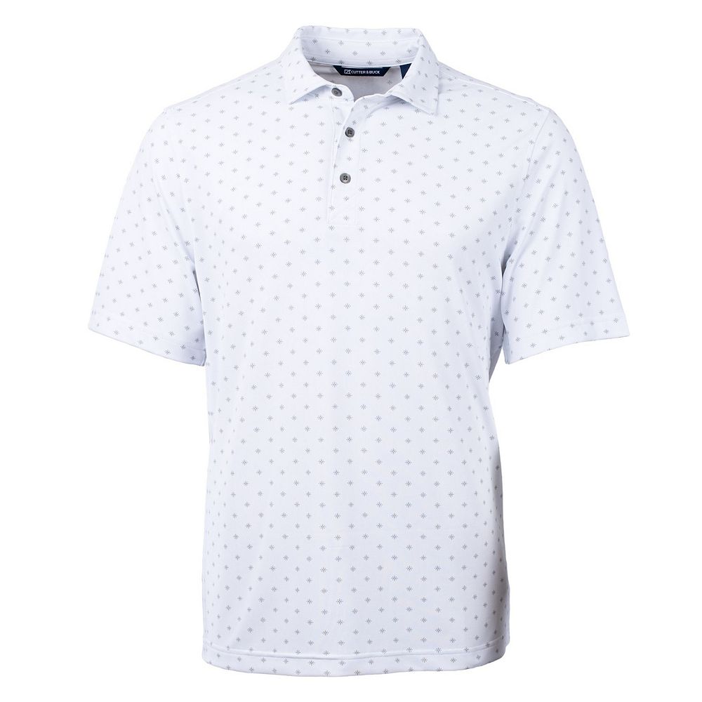 Cutter & Buck Virtue Eco Pique Tile Print Recycled Mens Big & Tall Polo