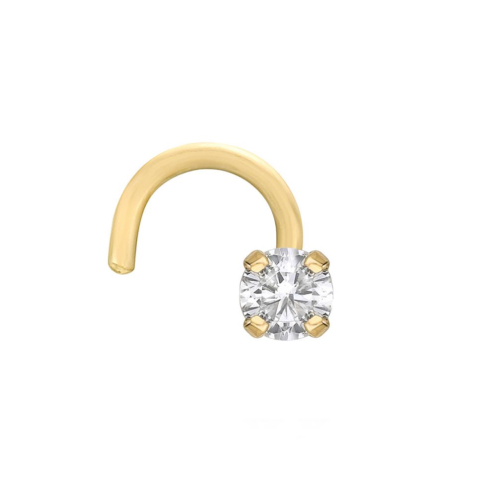 Lila Moon Diamond Accent Curve Nose Stud
