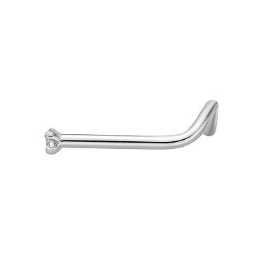 Lila Moon 14k Gold Lab Grown Diamond Accent Curved Nose Ring