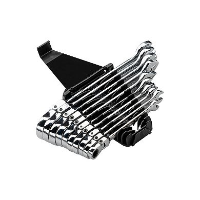 Jetech Flexible Ratcheting Combination Wrench Set (8mm - 19mm), Metric ...