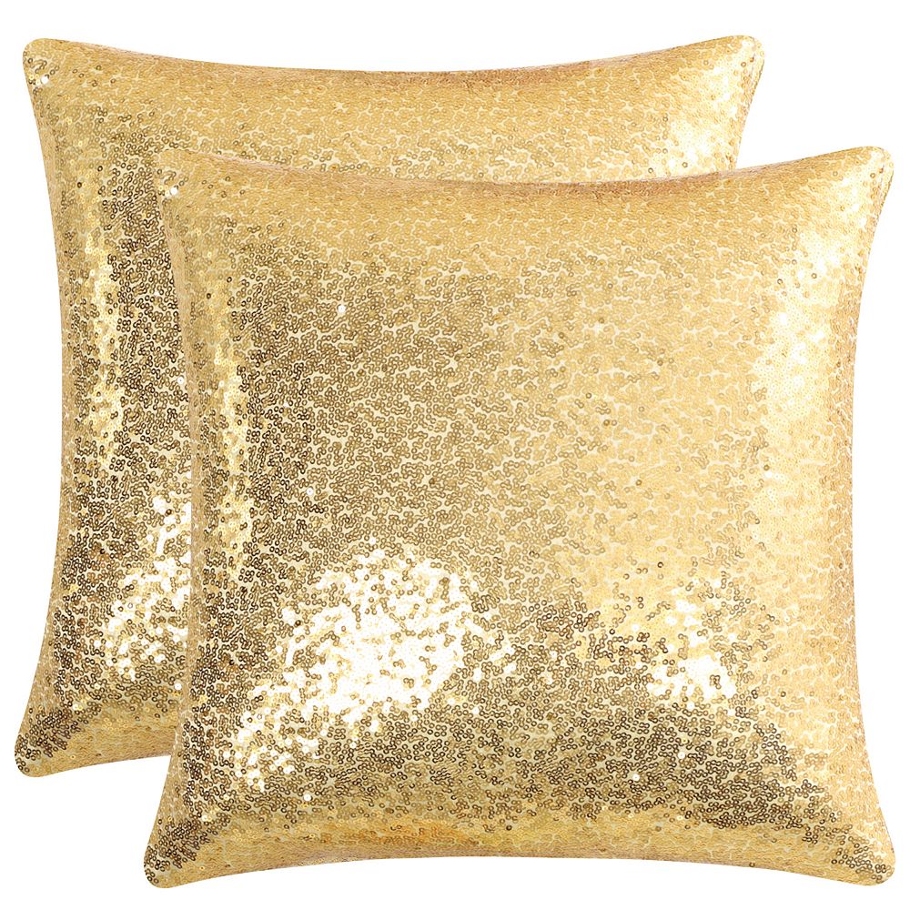 Decorative Square Shiny Sparkling Comfy Sequin Throw Pillow Cover Sofa ...