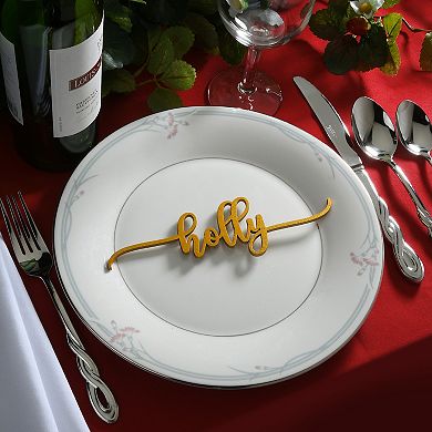 National Tree Company Gold Finish 10-in. Christmas Words Place Setting ...