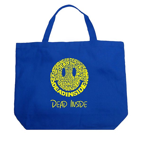 Large Word Art Tote Bag - Dead Inside Smile