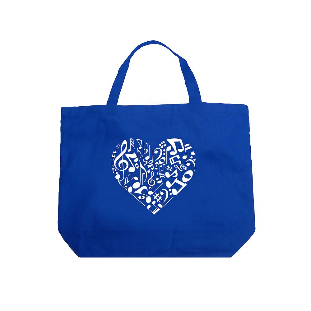Large Word Art Tote Bag - Heart Notes