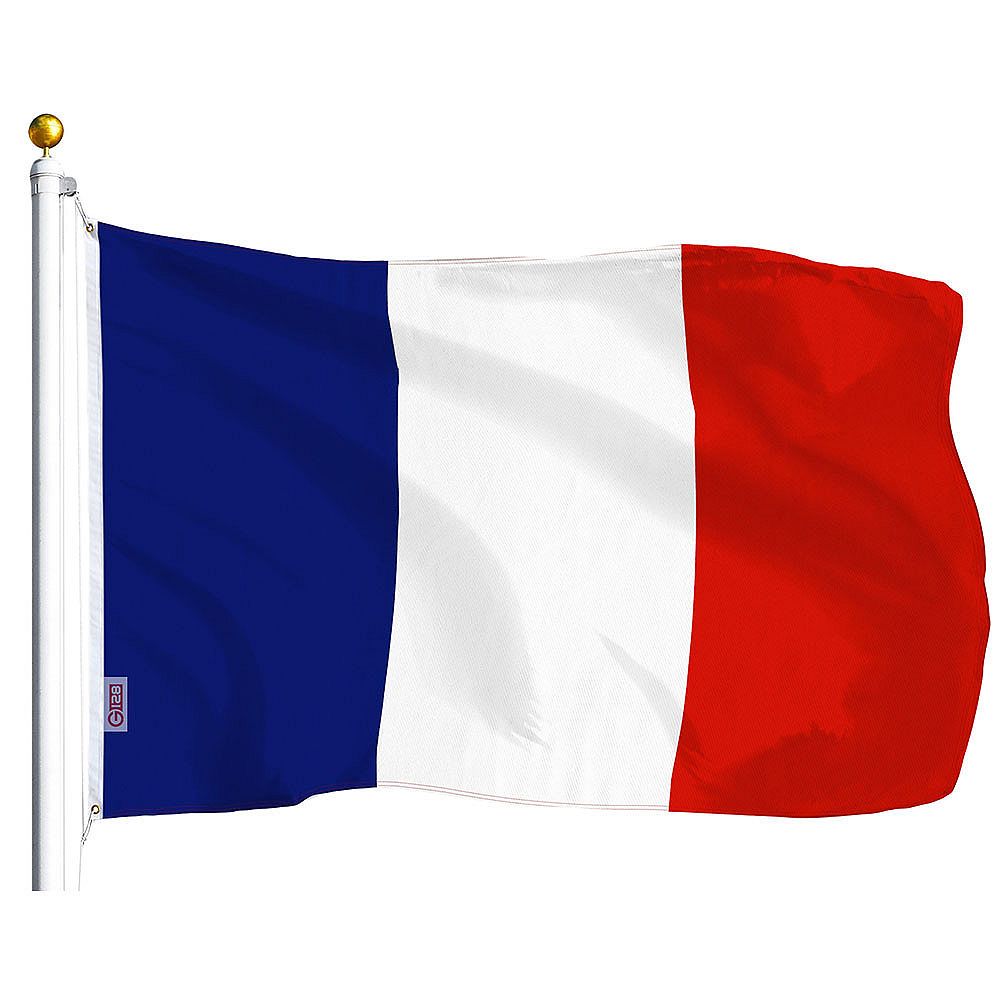 G128 France 100D 3x5 Ft Printed Polyester Flag