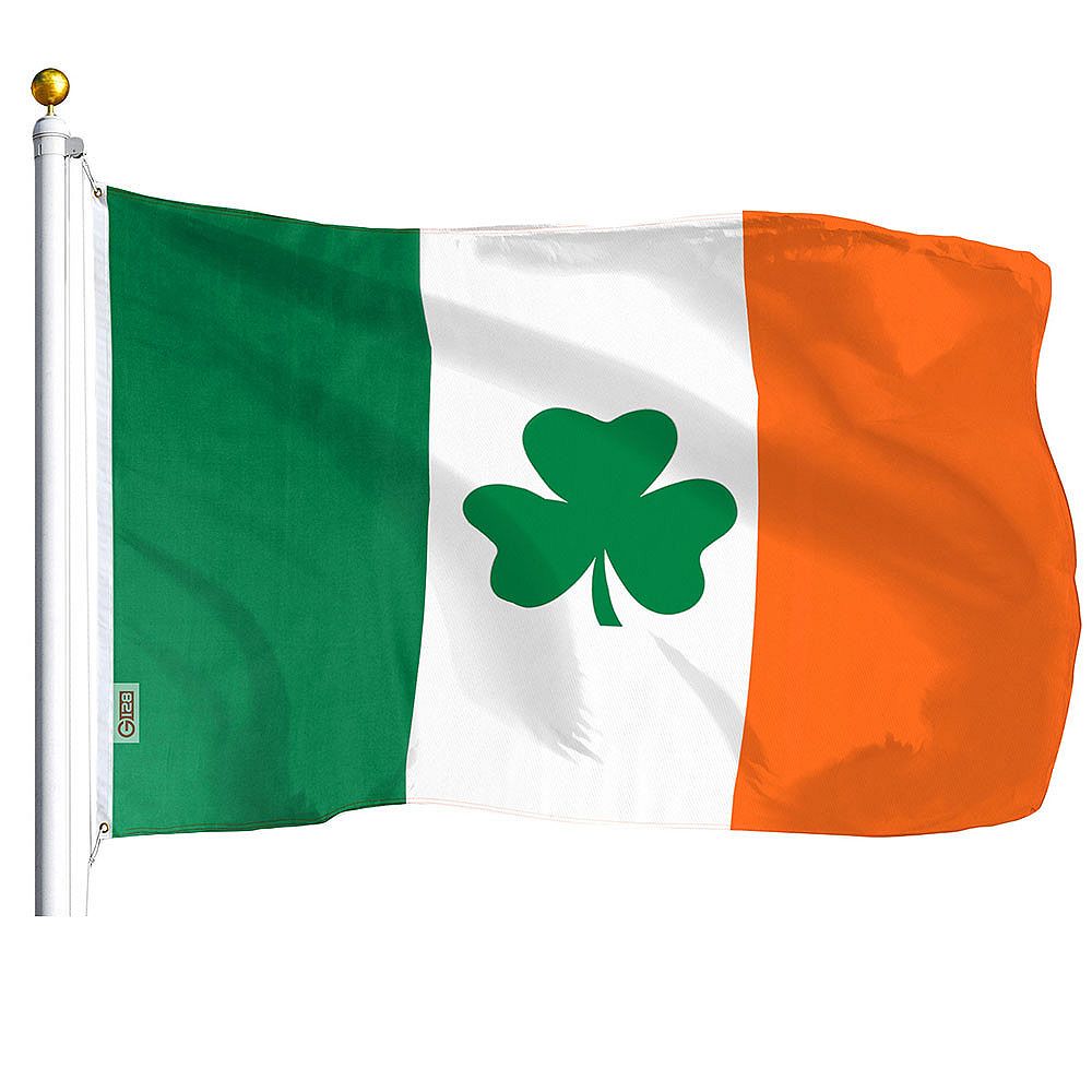 G128 Ireland SHAMROCK 100D 3x5 Ft Printed Polyester Flag