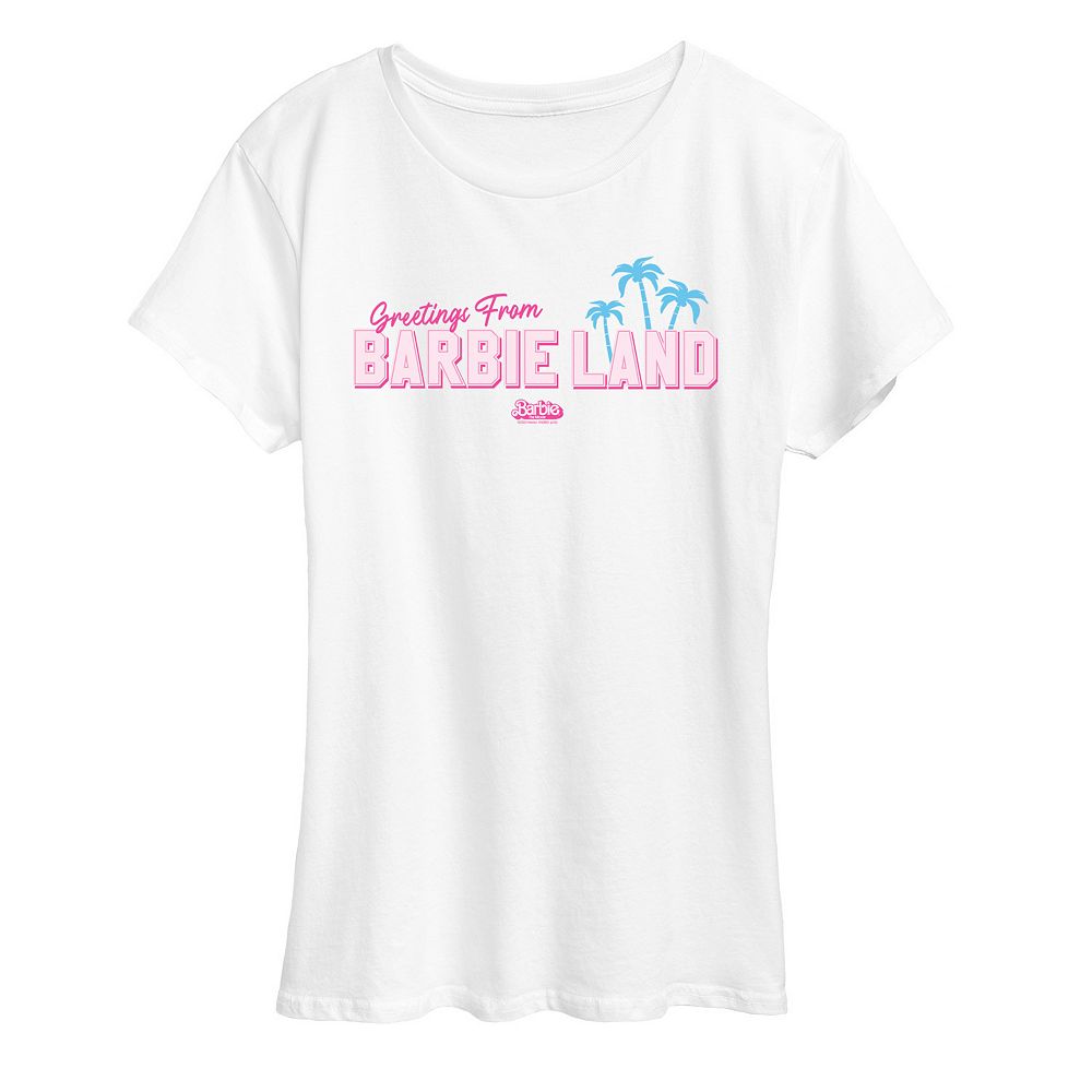 Juniors' Barbie™ The Movie Greetings From Barbie Land Graphic Tee