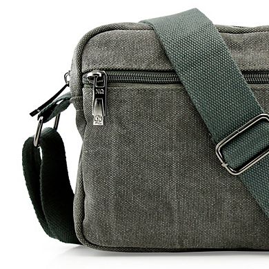 F.C Design Men Vintage Crossbody Canvas Messenger Shoulder Bag School ...