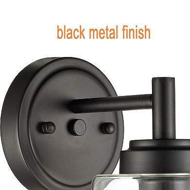 Modern Black Wall Sconces 1 Light Bathroom Vanity Light Fixture