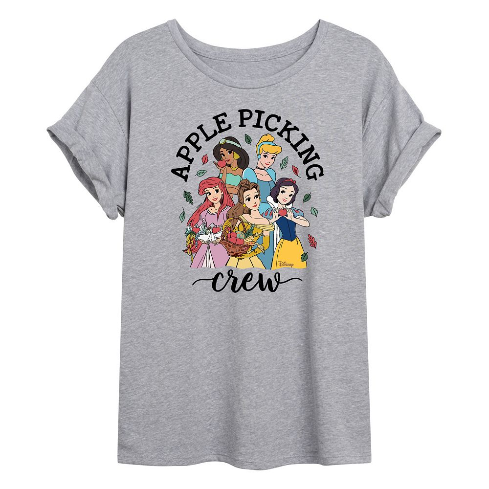 Juniors' Disney Princess Apple Picking Crew Graphic Tee