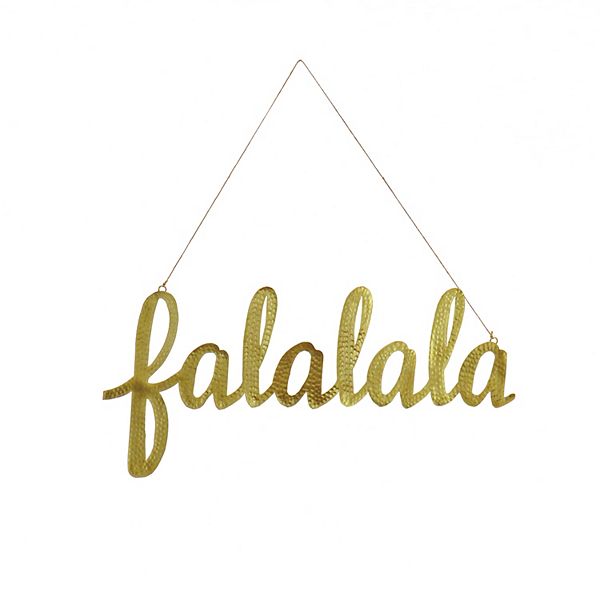 National Tree Company HGTV "FALALALA" Metal Wall Sign
