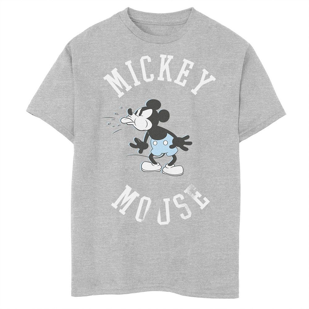 Boys Disney Mickey Classic Retro Raspberry Pose Husky Graphic Tee