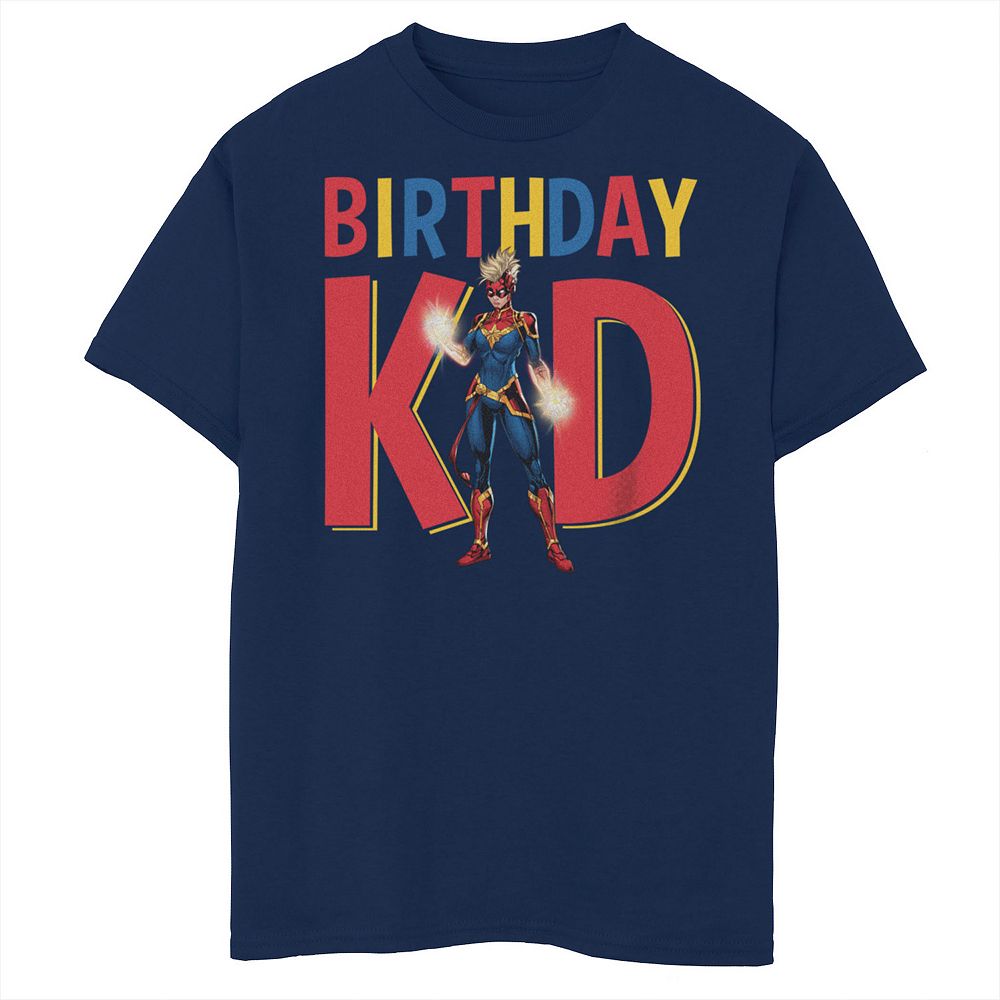 Boys 8-20 Marvel Avengers Captain Marvel Birthday Kid Husky Tee