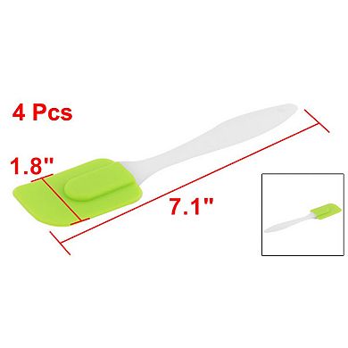 Silicone Head Plastic Handle Heat Resistant Nonstick Spatula Scraper ...