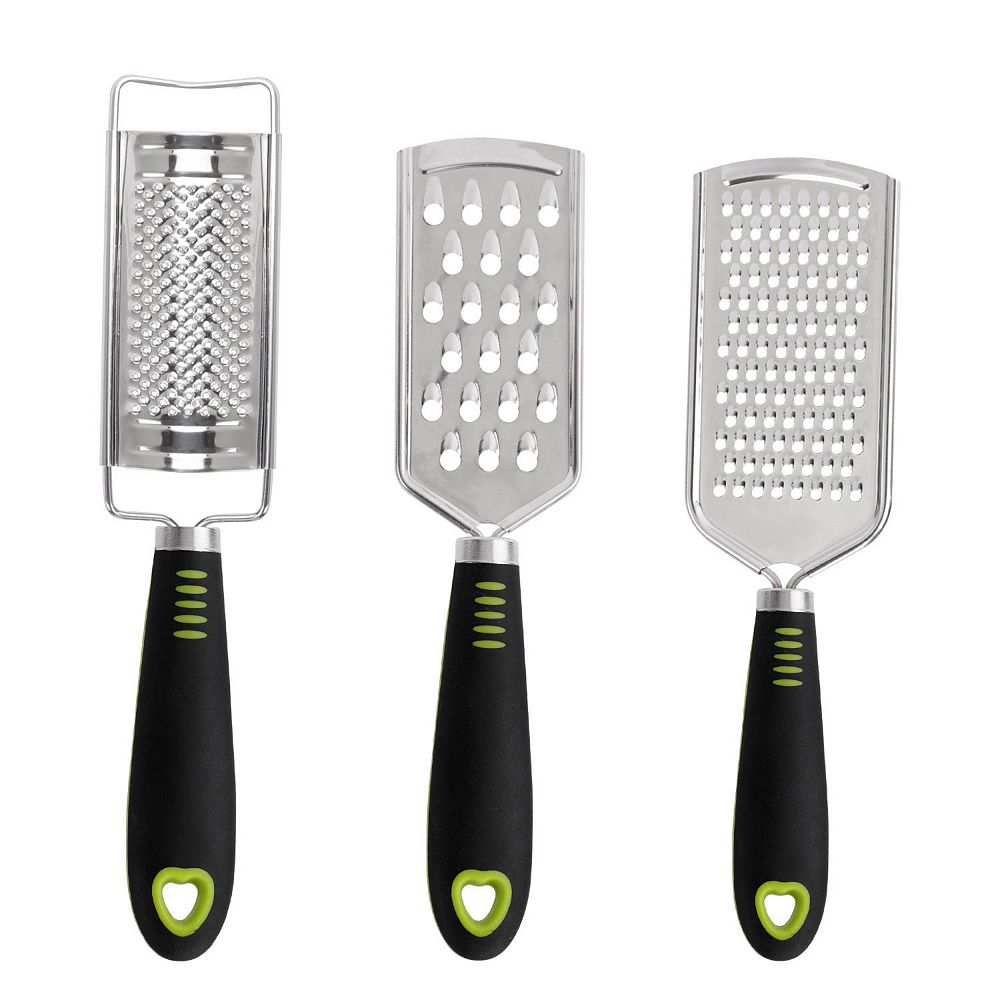 3 Pcs Stainless Steel Cheese Graters Set, Vegetable Fruits Slicer for ...