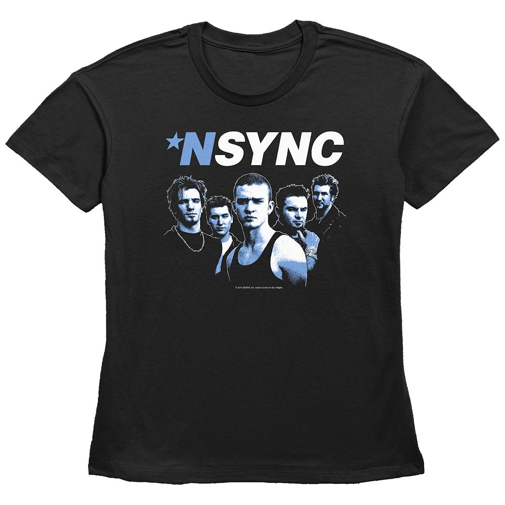 Juniors' NSYNC Blue Hue Portrait Graphic Tee