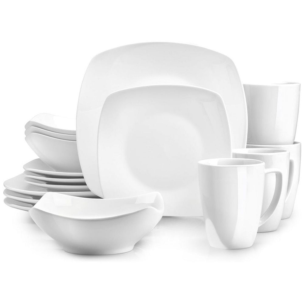 Zulay Kitchen Luna 16 Piece Dinnerware Set