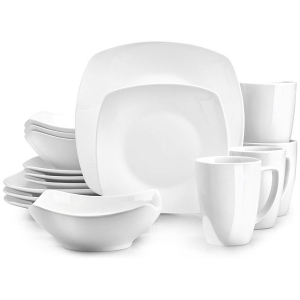 Zulay Kitchen Luna 16 Piece Dinnerware Set
