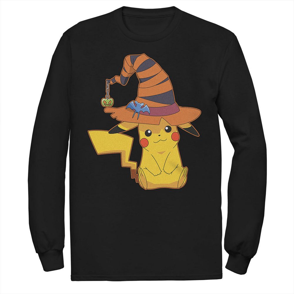 Men's Pokémon Pikachu Witch Costume Hat Long Sleeve Tee