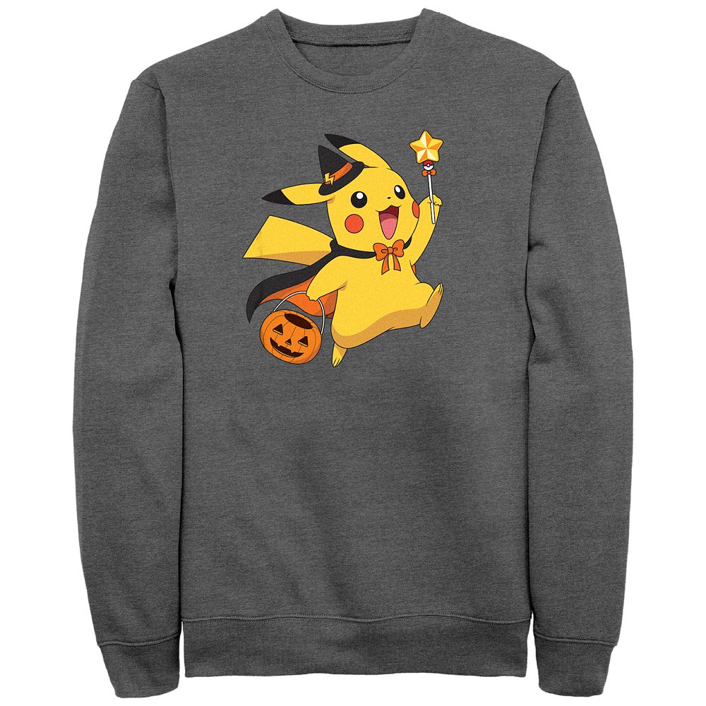 Men's Pokémon Pikachu Wizard Costume Pumpkin Basket Sweatshirt