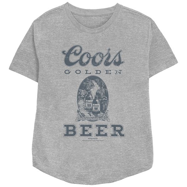 Women's Coors Golden Beer Retro Design Relaxed Fit Graphic Tee