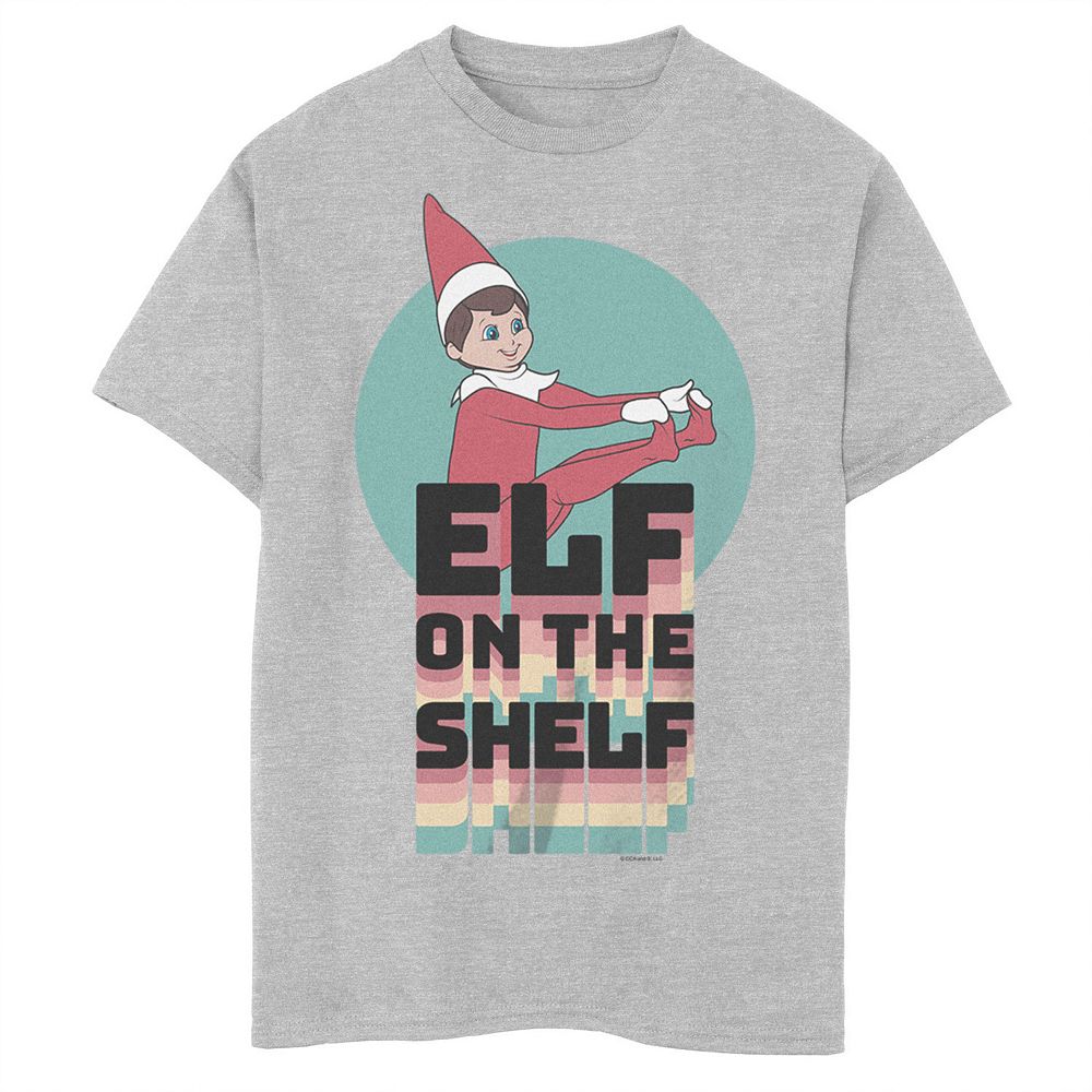Boys 8-20 Elf on the Shelf Christmas Circle Stacked Graphic Tee